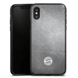 DeinDesign iPhone X Handy Silikon H&uuml;lle Case schwarz Handyh&uuml;lle Concrete Fcb Fc Bayern M&uuml;nchen