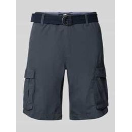 Petrol Regular Fit Cargoshorts mit Gürtel