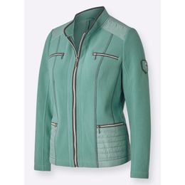 WITT Damen Fleecejacke dezent gl&auml;nzenden Partien, salbei, Gr&ouml;&szlig;e 42