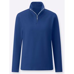 WITT Damen Troyer mit kurzem Rei&szlig;verschluss, royalblau, Gr&ouml;&szlig;e 54