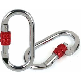 4-Zoll-Karabiner, 25 kN robust, großer ovaler Karabiner zum Klettern, Hängematten, Camping, Fitnessstudio,