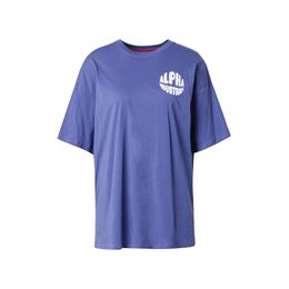 Alpha Industries T-Shirt Damen Größe XS violettblau / weiß