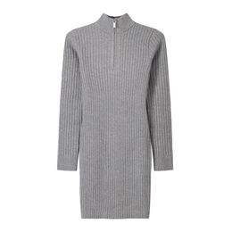 Bershka Knitted dress female Grey size XS