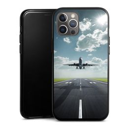 DeinDesign iPhone 12 Pro Max Handy Silikon Hülle Case schwarz Handyhülle Urlaub Airplane Wanderlust