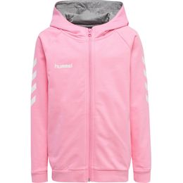 Hummel Sweatjacke 'Go' Jungen Gr&ouml;&szlig;e 140 hellpink / wei&szlig;