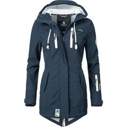 MARIKOO Raincoat 'Zimtzicke' female size L marine blue / White