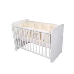 Lorelli Babybett-Nestchen 4-teilig rundum, Babybett 120 x 60 cm, 100% Baumwolle beige