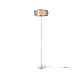 Brilliant Lampe Relax Standleuchte 2flg bronze/chrom 2x A60, E27, 30W, g.f. Normallampen n. ent. Mit Fu&szlig;schalter F&uuml;r LED-Leuchtmittel geeignet