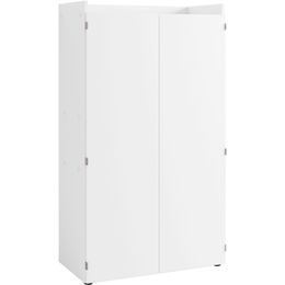 Sekretär ByLiving "Janne", weiß, B:80cm H:141cm T:40cm, Sekretäre, platzsparende Arbeitslösung für den Wohnraum mit viel Stauraum