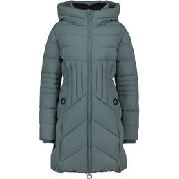 alife and kickin Winterjacke ALIFE & KICKIN "Damen PriscillaAK A" Gr. XS, blau (basalt), Damen, 100% Polyester, Jacken, Gefütterter kurzer Mantel mit figurbetonter Passform und 2-Wege-Zip, Topseller