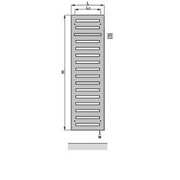 Zehnder Metropolitan Bar Design-Elektroheizkörper ZM1Z1250G700020 MEPE-120-050/GD, 1225 x 500 mm, Telegrey 4, RAL 7047