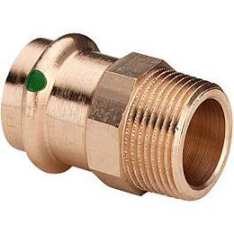 Viega Sanpress Übergangsstück 283490 18 mm x R 1/2, Rotguss oder Siliziumbronze, SC-Contur, Mehrkant