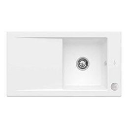 Villeroy & Boch Villeroy und Boch Flächenbündige Spüle 33072FRW mit Ablaufgarnitur und Exzenterbetätigung, Stone White