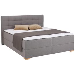 Boxbett Home Affaire "Olivet", grau, B:194cm L:210cm, Komplettbetten, in 4 Farben, 4 Breiten, 2 Matratzenarten, auch in Überlänge 220 cm