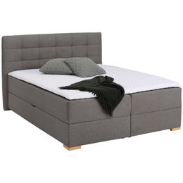 Boxbett Home Affaire "Olivet", grau, B:174cm L:210cm, Komplettbetten, in 4 Farben, 4 Breiten, 2 Matratzenarten, auch in Überlänge 220 cm