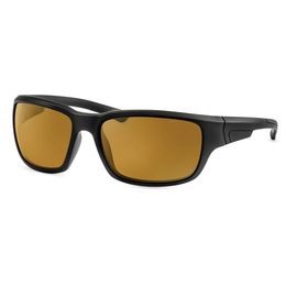 Sonnenbrille Eschenbach OPTIK "Sportfassung ambelis 75", schwarz, Damen, Brillen, mit hervorragendem Rundumschutz der Augen beim Sport