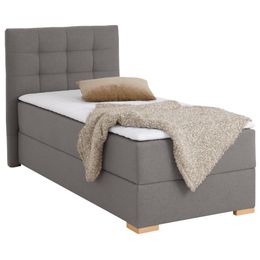 Boxbett Home Affaire "Olivet", grau, B:104cm L:210cm, Komplettbetten, in 4 Farben, 4 Breiten, 2 Matratzenarten, auch in Überlänge 220 cm
