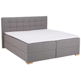 Boxbett Home Affaire "Olivet", grau, B:194cm L:210cm, Komplettbetten, in 4 Farben, 4 Breiten, 2 Matratzenarten, auch in Überlänge 220 cm