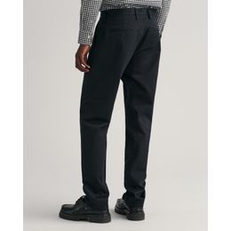 Chinohose Gant "REGULAR TWILL CHINOS" Gr. 32, Länge 32, schwarz, Herren, Twill, Obermaterial: 98% Baumwolle, 2% Elasthan, Hosen, Regumit gefütterten Seitentaschen