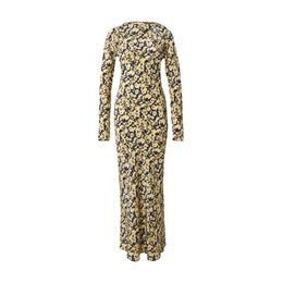 Topshop Kleid Damen Größe 36 pastellgelb / schwarz / offwhite Winterkleid