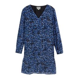 Tom Tailor Women + Kleid Damen Größe 54 blau / navy / weiß Winterkleid