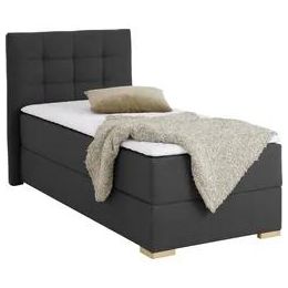 Boxbett Home Affaire "Olivet", grau (anthrazit), B:104cm L:210cm, Komplettbetten, in 4 Farben, 4 Breiten, 2 Matratzenarten, auch in Überlänge 220 cm