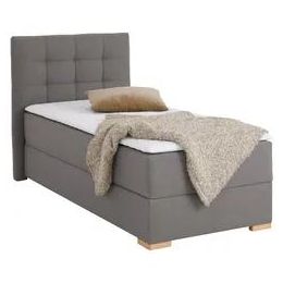 Boxbett Home Affaire "Olivet", grau, B:104cm L:210cm, Komplettbetten, in 4 Farben, 4 Breiten, 2 Matratzenarten, auch in Überlänge 220 cm