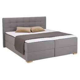 Boxbett Home Affaire "Olivet", grau, B:194cm L:210cm, Komplettbetten, in 4 Farben, 4 Breiten, 2 Matratzenarten, auch in Überlänge 220 cm