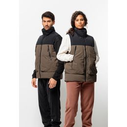 Daunenweste Jack Wolfskin "DELLBRUECK VEST", Herren, Gr. L, braun (chestnut), OBERSTOFF: 100% POLYAMID; FUTTER: 100% POLYESTER; FÜLLUNG: 80% ENTENDAUNEN, 20% FEDER;, Westen