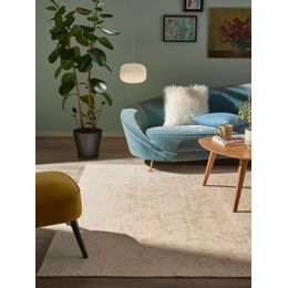 benuta Nest Waschbarer Teppich Miray Beige 80x150 cm - Vintage-Stil Teppich im Used-Look