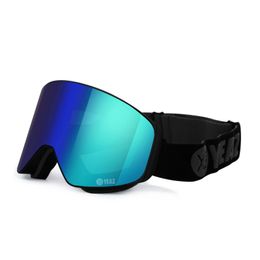 YEAZ Magnet-Ski-Snowboardbrille gr&uuml;n verspiegelt/schwarz APEX