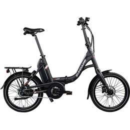 Zündapp E-Bike ZÜNDAPP "X20" Gr. 45, schwarz (schwarz, rot), E-Bikes, 45cm, 20 Zoll (50,80cm), Pedelec, Elektrofahrrad für Damen u. Herren