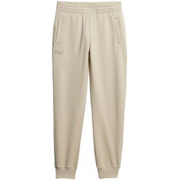 Sweathose Superdry "ESSENTIAL LOGO JOGGER" Gr. S, N-Gr, beige (light stone beige), Herren, angeraute Sweatware, Obermaterial: 80% Baumwolle, 20% Polyester, unifarben, Hosen