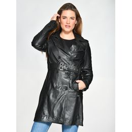 Langjacke Maze "Culima" Gr. XL, schwarz, Damen, Obermaterial: 100% Lammleder / Futter: 100% Polyester, Jacken