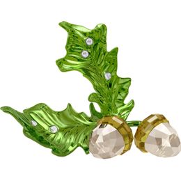 Dekofigur Swarovski "Kristallfigur Sammelfigur Idyllia Eichel, 5683435", grün (grün,braun), Dekofiguren, B/H/T: 4,11cm x 4,98cm x 6,44cm, Eichel, Swarovski Kristall, Metall, Swarovski Kristall, B:4,11cm H:4,98cm T:6,44cm