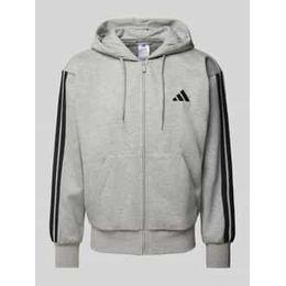 adidas Sportswear Sweatjacke mit Viskose-Anteil und Logo-Stitching