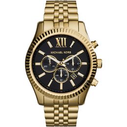 Chronograph Michael Kors "LEXINGTON, MK8286", gold (goldfarben), Armbanduhren, Herren, Quarzuhr, Armbanduhr, Herrenuhr, Stoppfunktion, Edelstahlarmband