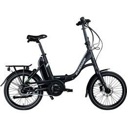 Zündapp E-Bike ZÜNDAPP "X20" Gr. 45, schwarz (schwarz, grün), E-Bikes, 45cm, 20 Zoll (50,80cm), Pedelec, Elektrofahrrad für Damen u. Herren