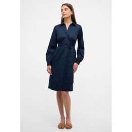 Blusenkleid Eterna "LOOSE FIT" Gr. 34, Normalgrößen, blau (navy), Damen, 95% cotton, 5% Elasthan, Kleider