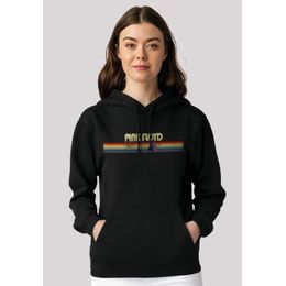 Kapuzenpullover F4NT4STIC "Pink Floyd Prism Retro Stripes" Gr. L, schwarz, Damen, Obermaterial: 85% Baumwolle, 15% Polyester, Pullover, Premium Qualität