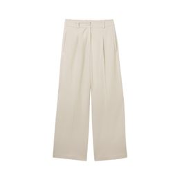 Tom Tailor Damen Lea Wide Leg Hose, weiß, Uni, Gr. 44/32