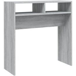 vidaXL - Konsolentisch Grau Sonoma 78x30x80 cm Holzwerkstoff