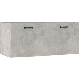 vidaXL - Wandschrank Betongrau 80x36,5x35 cm Holzwerkstoff