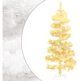 Spiral-Weihnachtsbaum mit Ständer und LEDs,Kunstbaum Weiß 150 cm pvc vidaXL