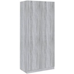 vidaXL - Kleiderschrank Grau Sonoma 90x52x200 cm Holzwerkstoff