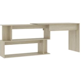 vidaXL - Eckschreibtisch Sonoma-Eiche 200x50x76 cm Holzwerkstoff