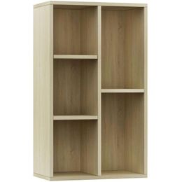 Bücherregal/Sideboard Sonoma Eiche 50x25x80 cm Holzwerkstoff vidaXL