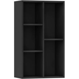 Bücherregal/Sideboard Schwarz 50x25x80 cm Holzwerkstoff vidaXL