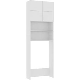 vidaXL - Waschmaschinenschrank Weiß 64x25,5x190 cm Holzwerkstoff