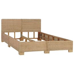 Bettrahmen Rattan Handgeflochten 140x200 cm vidaXL